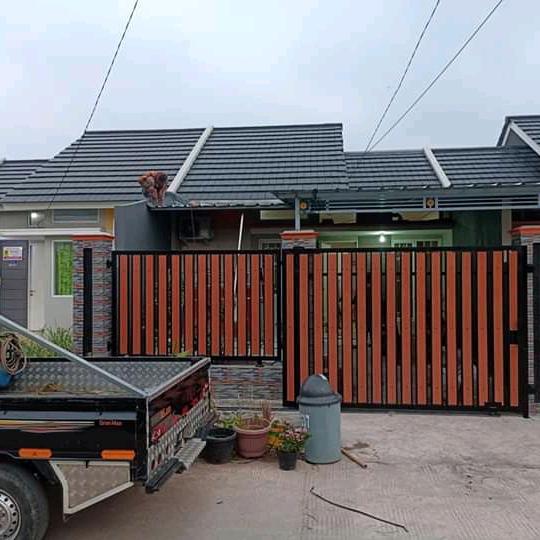 Jual pagar besi minimalis grc motif kayu - Kab. Bandung - aZLansteelArt ...
