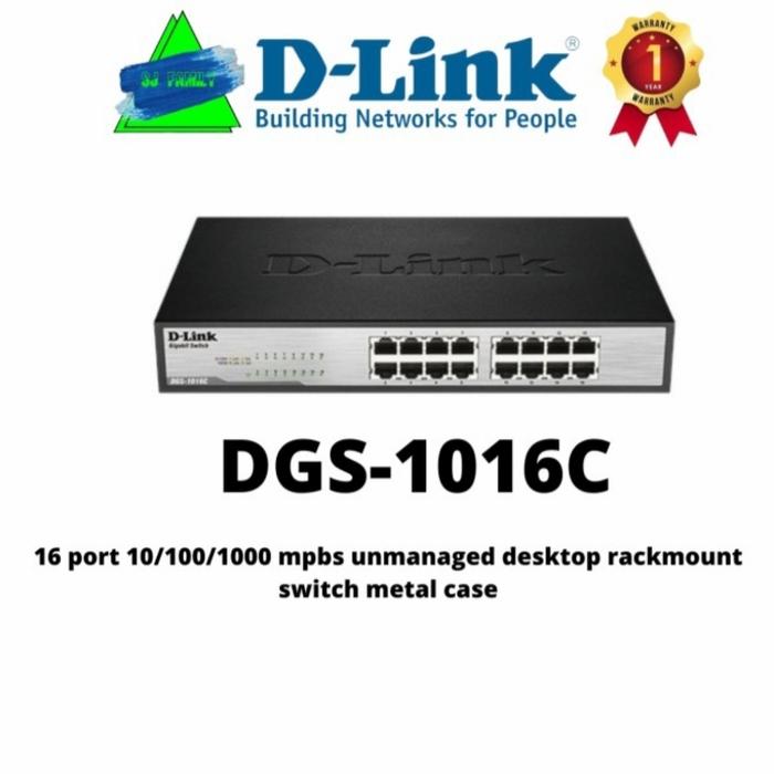 Jual DLINK Switch 16 Port Gigabit Unmanaged (DGS-1016D/DGS-1016C)--D ...