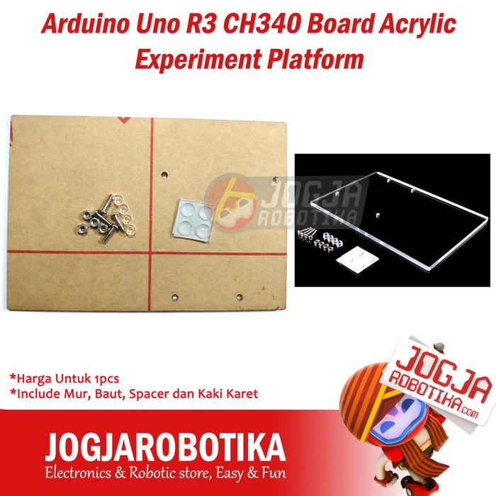 Jual Arduinoo Uno R3 CH340 Board Acrylic Experiment Platform - Papan ...