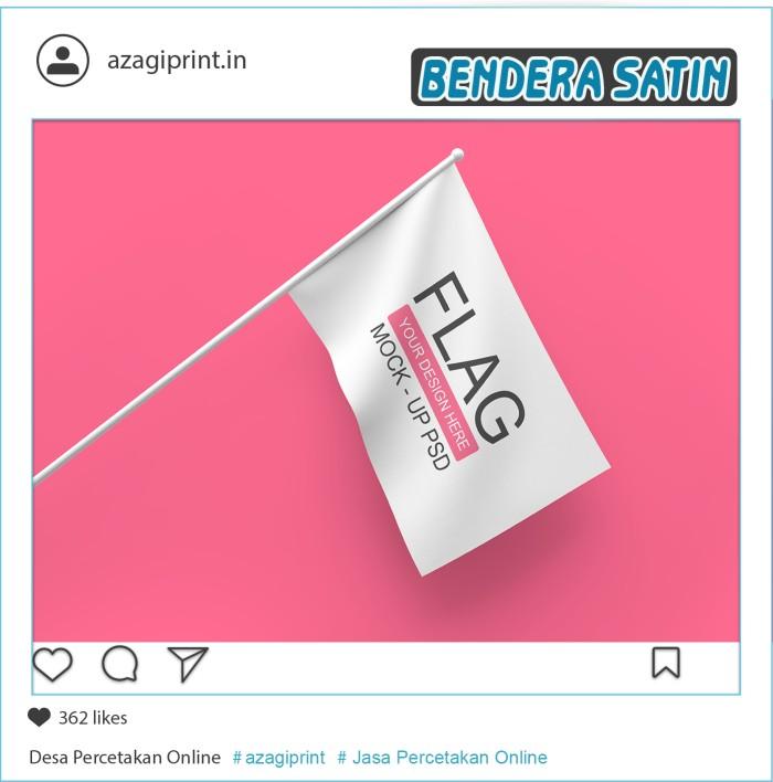 Jual Cetak Bendera Custom Bahan Satin Standart Size 1.3 M x 10 Meter ...