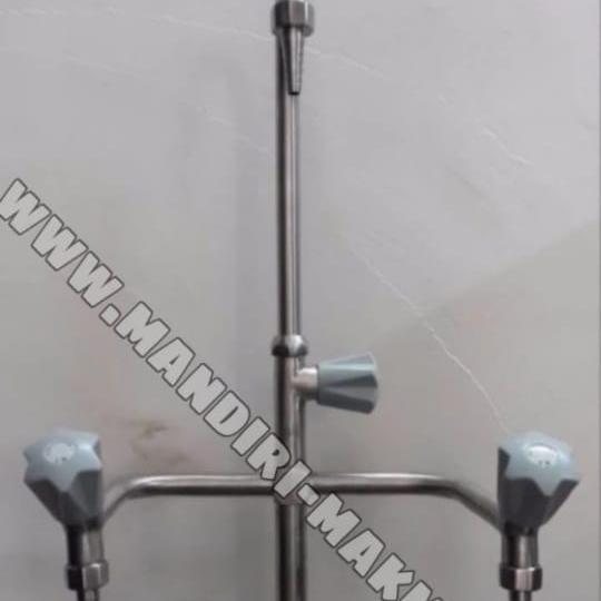 Jual Kran Laboratorium 3 way Stainless Steel Leher Angsa Lab - Kab ...