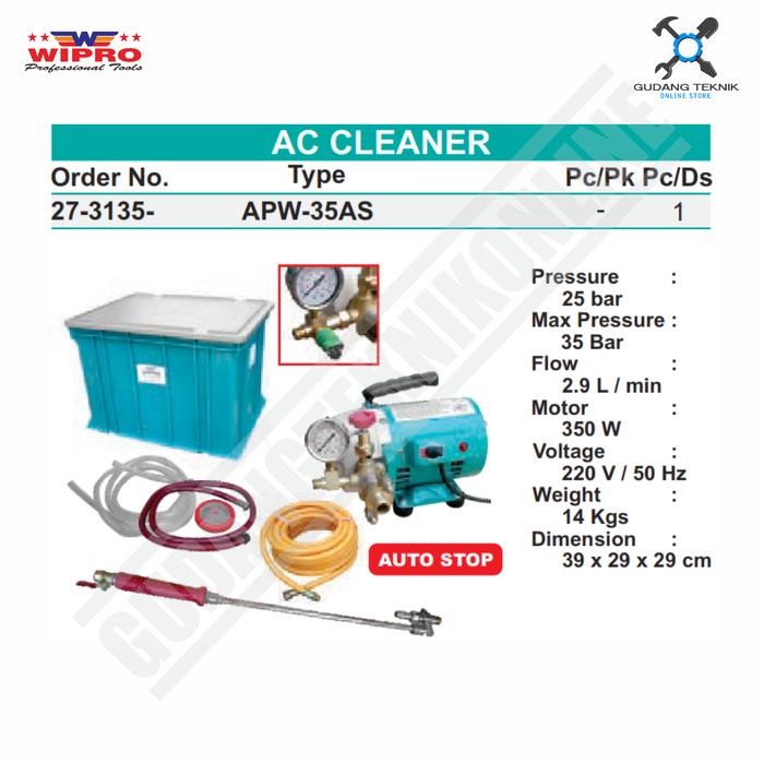 Jual Mesin Jet Cleaner WIPRO APW-35AS /Steam Stim AC WIPRO APW 35AS ...