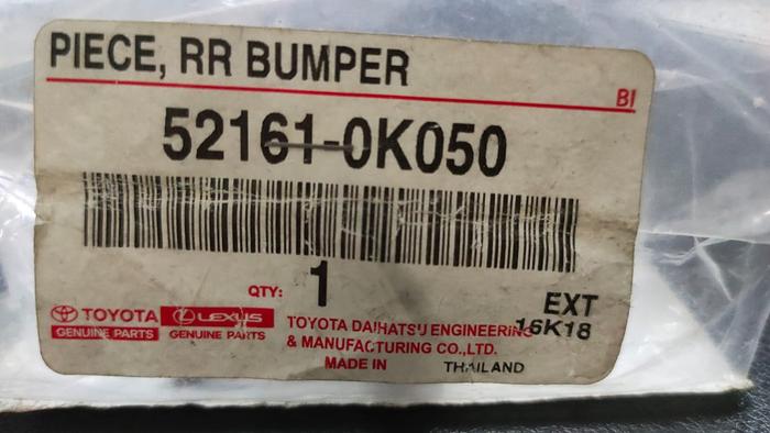 Jual 52161-0K050 - CLIP BUMPER RR TOYOTA FORTUNER / TOYOTA HILUX - Kota ...