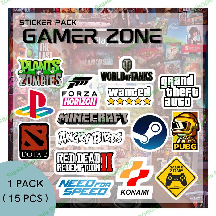 Jual Sticker Pack Gamer Zone | Sticker Aesthetic Tumbler Helm Laptop ...