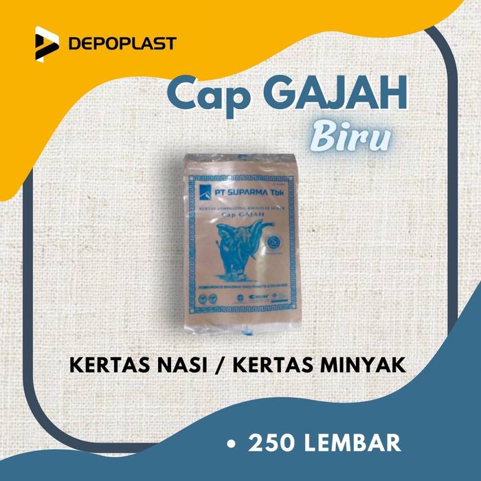 Jual Kertas Nasi / Kertas Minyak Cap Gajah Biru Isi 250 Lembar ...