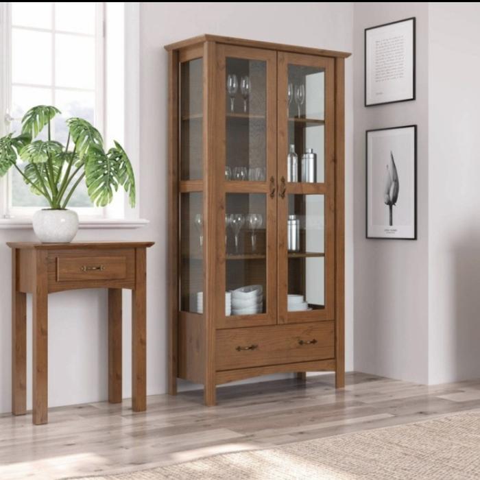 Jual Lemari Pajangan Display Kaca - Display Cabinet Jati Pintu 2 - Rak ...