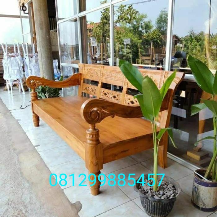 Jual Bangku Kursi Teras Jati Risban Jawa Daybed Bale Bale Sofa Taman ...