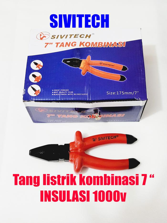 Jual Tang listrik kombinasi 7" sivitech 1000volt Insulasi Listrik ...