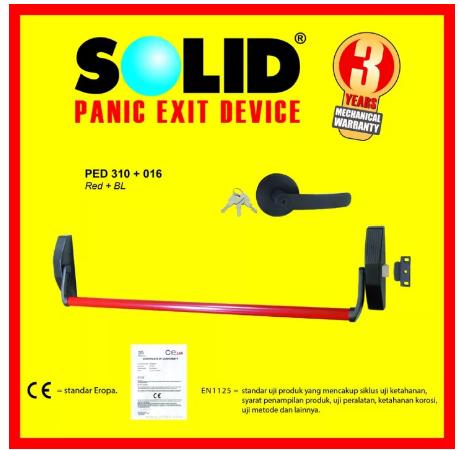 Jual PANIC EXIT DEVICE BAR HANDLE PINTU DARURAT/ SOLID PED 310 + 016 ...