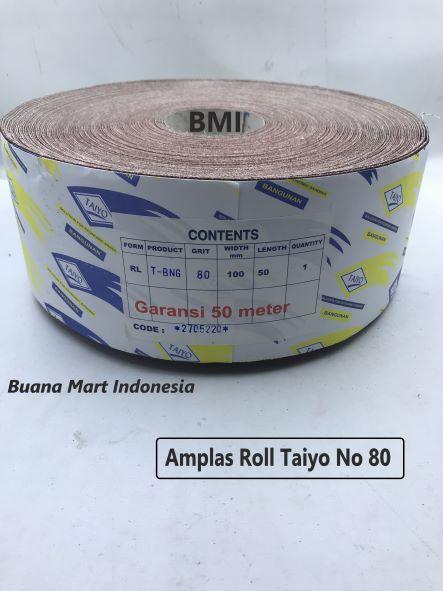 Jual Amplas Roll Taiyo No 80 | Amplas Meteran Grit 80 | Amplas Besi ...