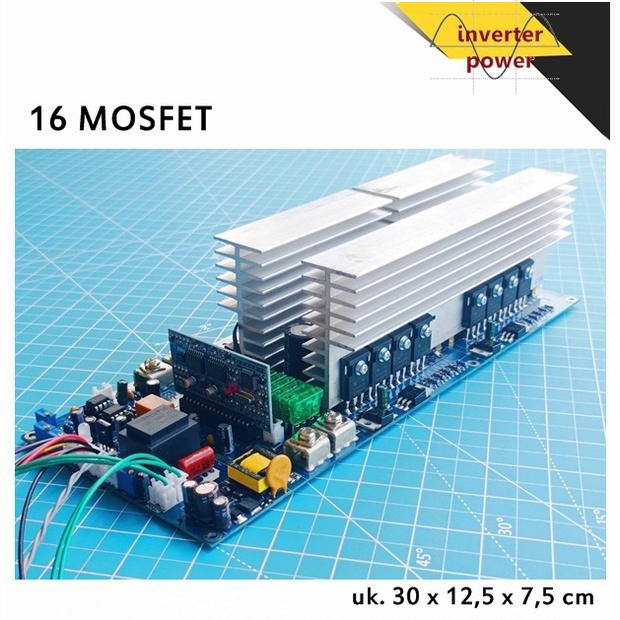 Jual Kit Inverter 3000W 24V 16 MOSFET TO247 PURE SINE WAVE - 30x12,5x7 ...