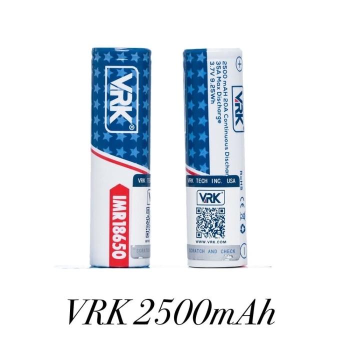 Jual AUTHENTIC BATERAI VRK 2500mAh 35A 18650 Battery Batre VRK USA 1pc ...
