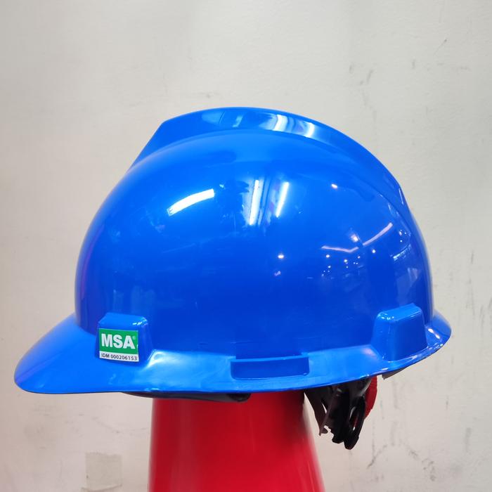 Jual Helm Proyek MSA Local V Gard Warna Biru - Fastrack + Tali Dagu ...