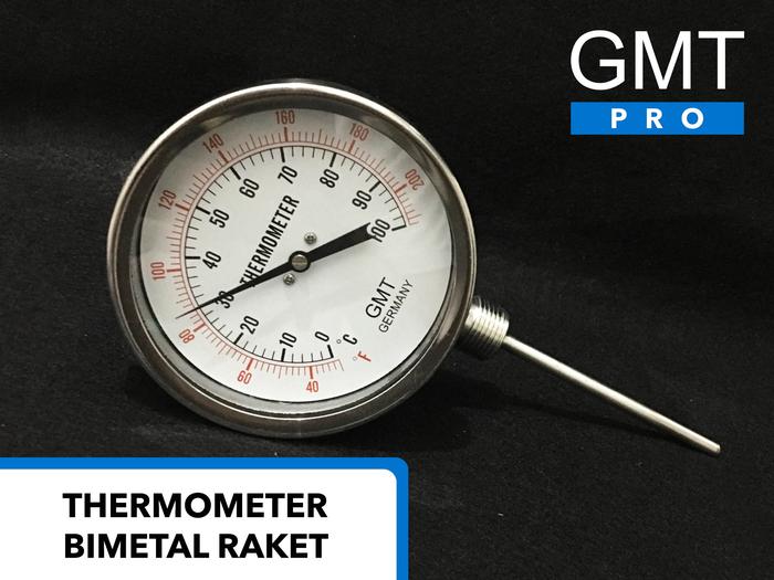 Jual GMT Thermometer Bimetal Diameter 4" 100mm - Model Raket Stainless ...