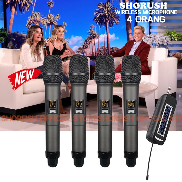 Jual Shorush HD4 Microphone Mic Handheld Wireless Profesional Vlog ...