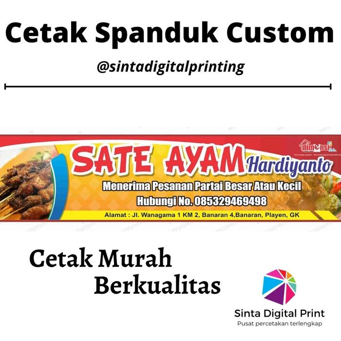 Jual Cetak Spanduk Warung Sate Custom / Banner Flexy - Kab. Tangerang ...