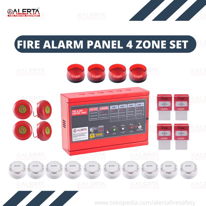 Jual ALERTA - Fire Alarm Panel Conventional 4 Zone Set - Kota Surabaya ...