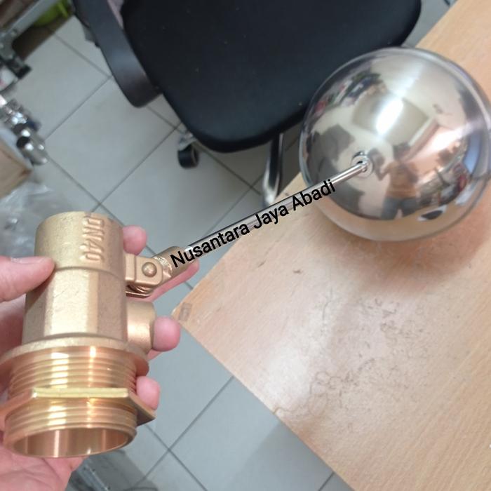 Jual Floating Valve Pelampung Tangki Kuningan 1 1/2 " DN 40 Bola ...