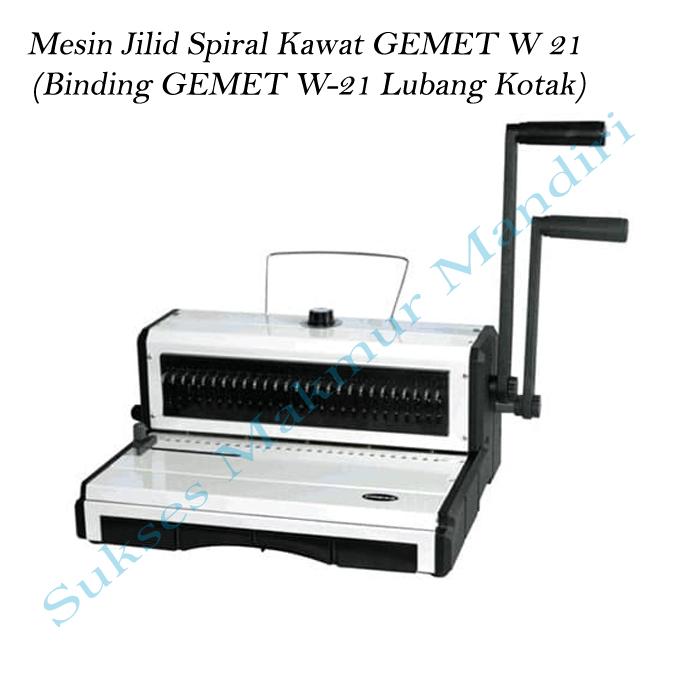 Jual Mesin Jilid Spiral Kawat GEMET W 21 (Binding GEMET W-21 Lubang ...