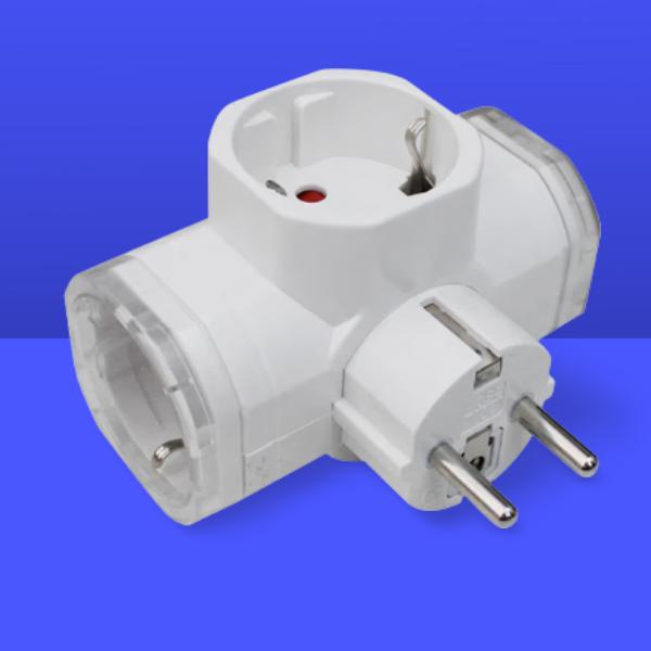 Jual Steker Cabang Colokan Listrik 3 Lubang Bulat Arde - Kota Tangerang ...