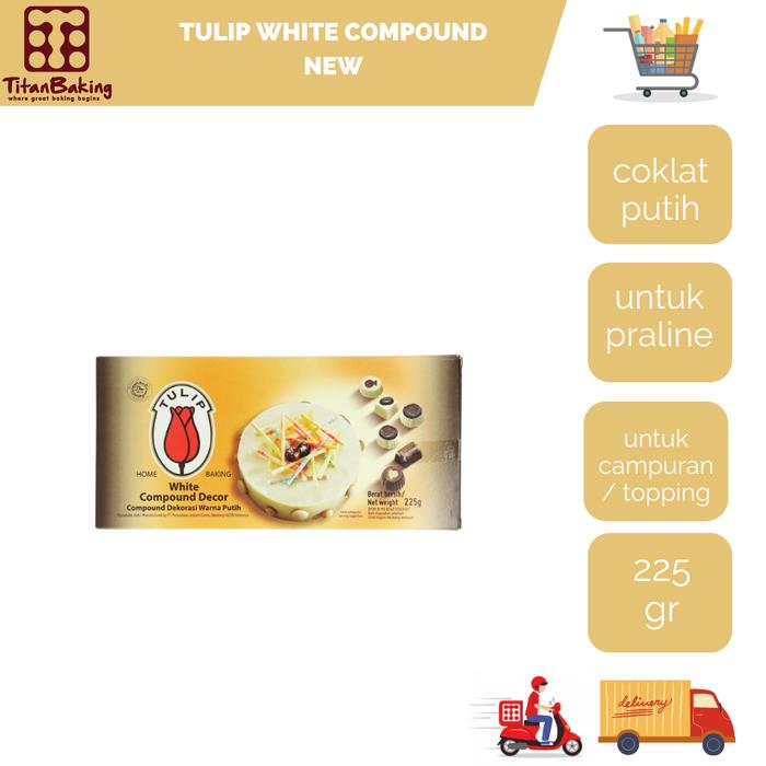 Jual Coklat Tulip White Compound 225 Gram Chocolate Putih - Jakarta ...