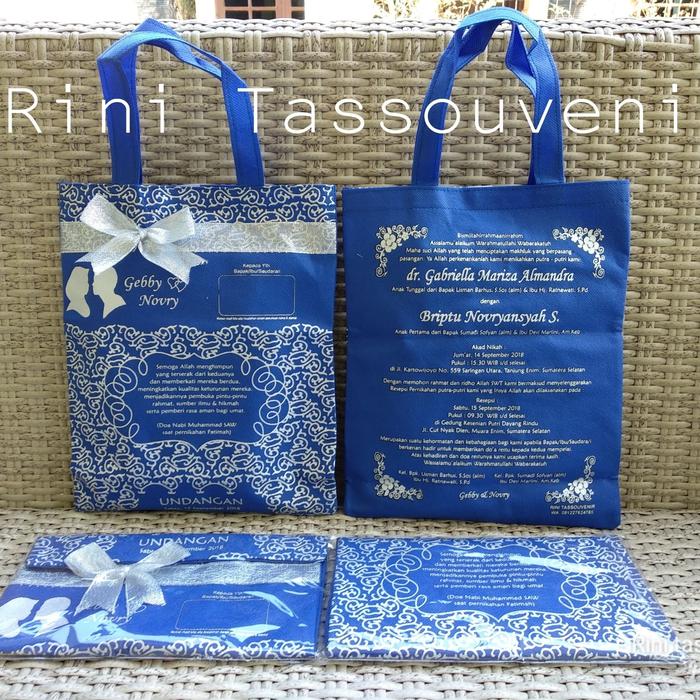 Jual tas souvenir undangan pernikahan sablon mewah P23 T30cm - Kab ...