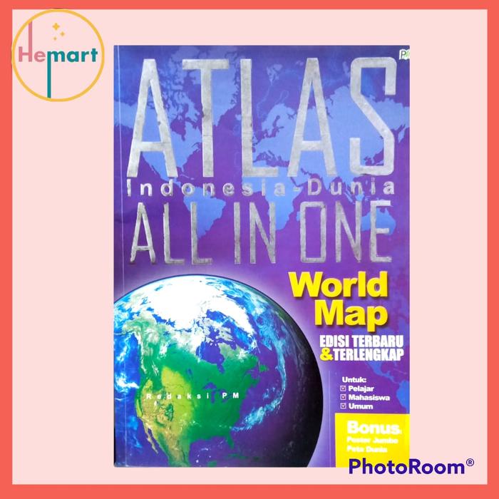 Jual Buku Atlas Indonesia - Dunia All In One World Map - Jakarta Timur ...