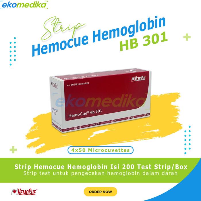 Jual Strip Hemoglobin HEMOCUE HB 301 4x50 Microcuvettes - Jakarta Timur ...