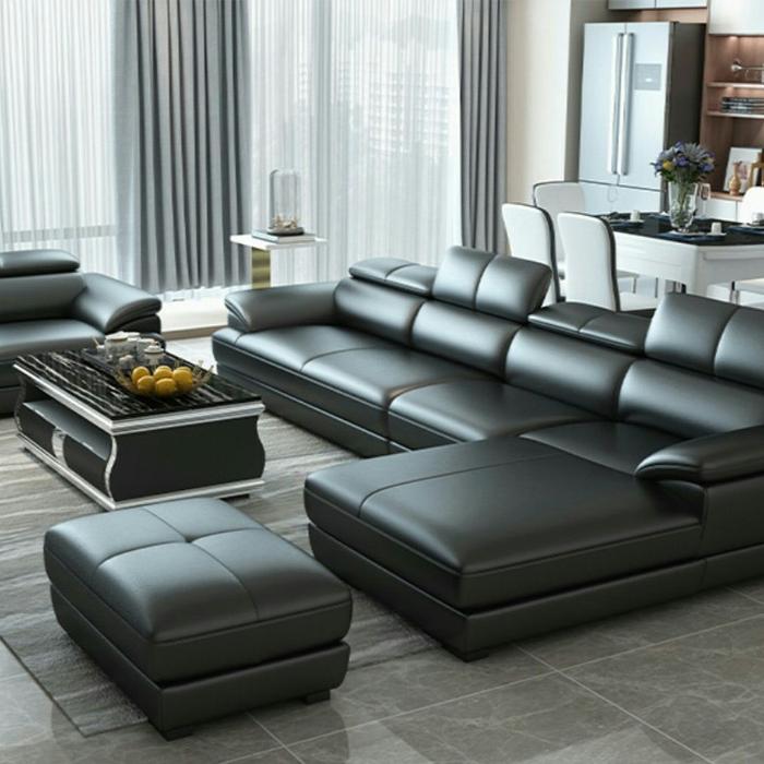 Jual Sofa L Shape Full Set Kulit Mewah Modern - Sofa'Story ZENOVI set ...