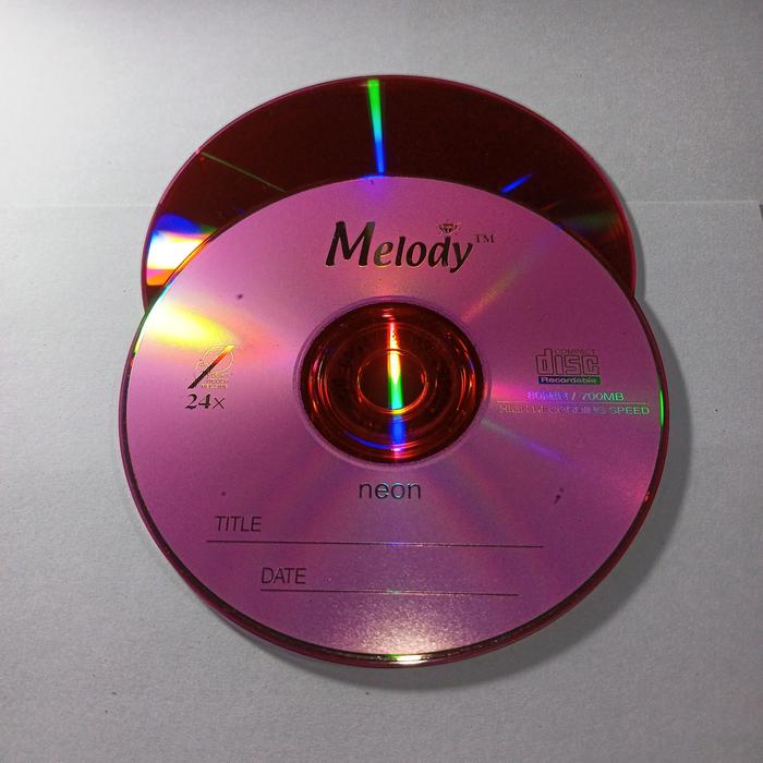 Jual CD-R Blank CD Kosong Melody Neon speed 24x 80min / 700MB - Orange ...