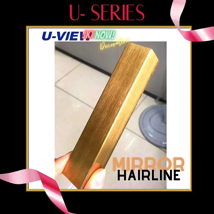 Jual Lis U 10x10x10mm Hairline Gold | List Stainless Interior Tebal 0 ...