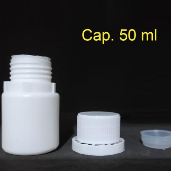 Jual Botol Sampel Plastik 50 ml lengkap dengan tutup double seal ...