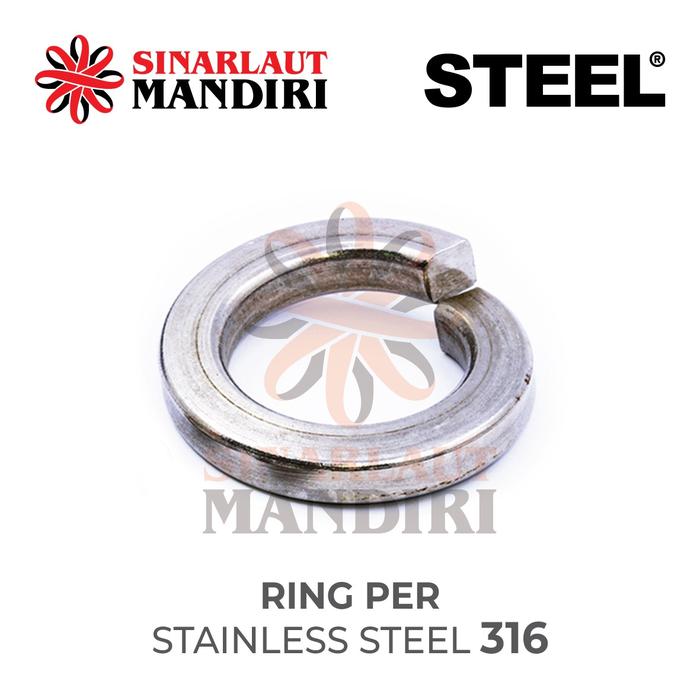 Jual Ring Ver Stainless Steel 316 / Ring Per SS / Spring Washer M10 (3/ ...