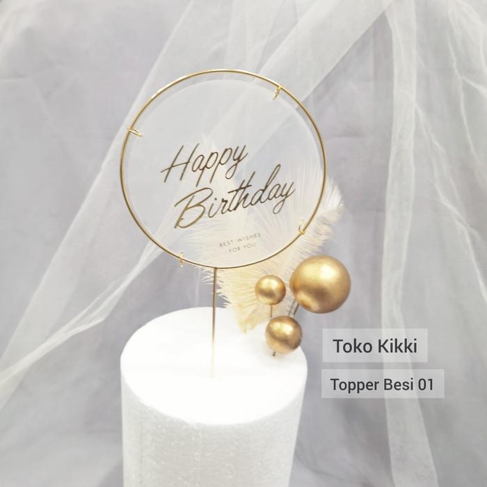 Jual Topper Besi HBD / Topper Happy Birthday / hiasan kue - Topper Besi ...