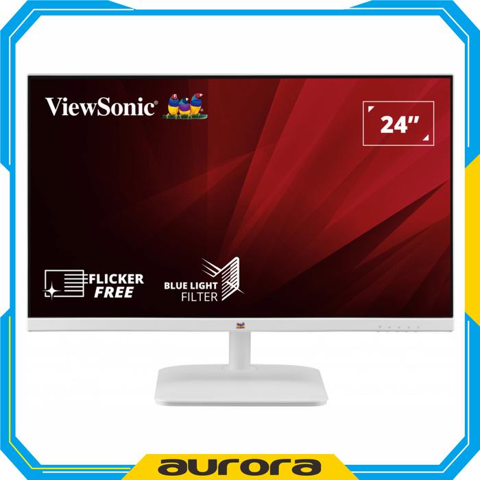 Jual ViewSonic VA2430-H-W-6 White 24" LED FHD Full Putih Frameless ...