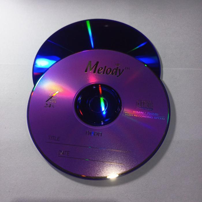 Jual CD-R Blank CD Kosong Melody Neon speed 24x 80min / 700MB - Orange ...