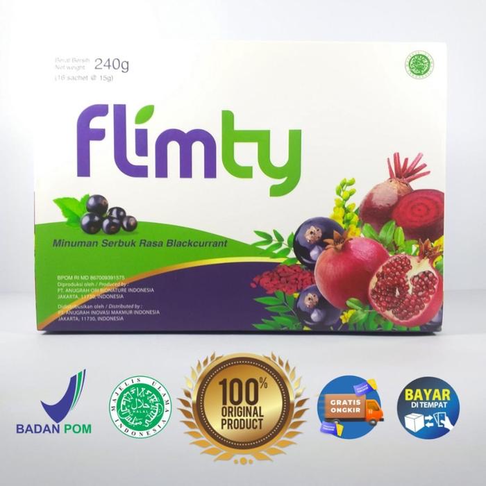 Jual Flimty Fiber 1 Box 16 Sachet Pelangsing Diet Detox Original ...