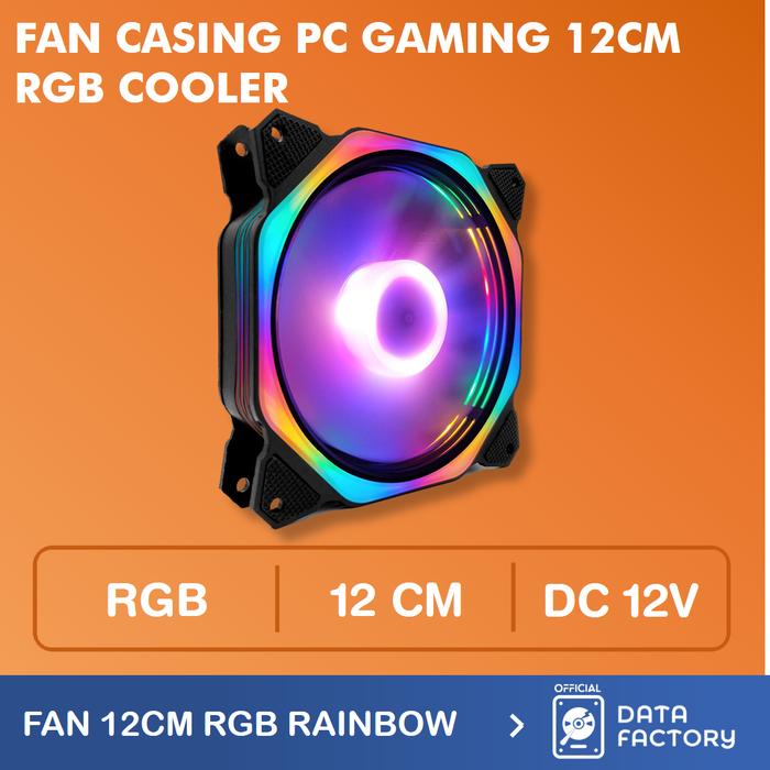 Jual FAN CASING RGB 12CM / FAN CHASING RGB / CPU COOLER RAINBOW / Model ...