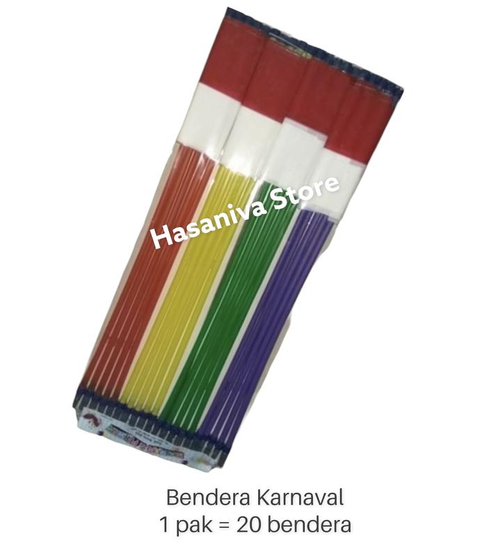 Jual Bendera Karnaval Stick + Pluit / Bendera Plastik Merah Putih - 2 ...