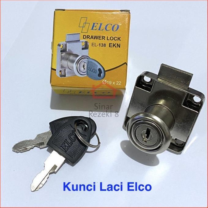 Jual Kunci Laci Padat Elco 22 mm / Lemari Meja Drawer Loker Lock - Kota ...
