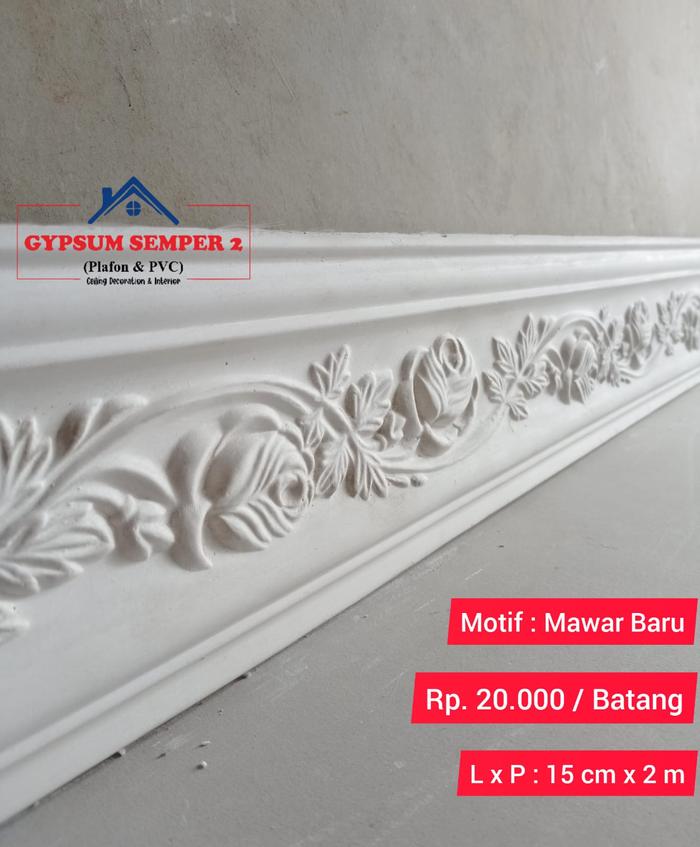 Jual List gipsum motif mawar baru 15 cm / Gypsum Semper 2 (Plafon & PVC ...