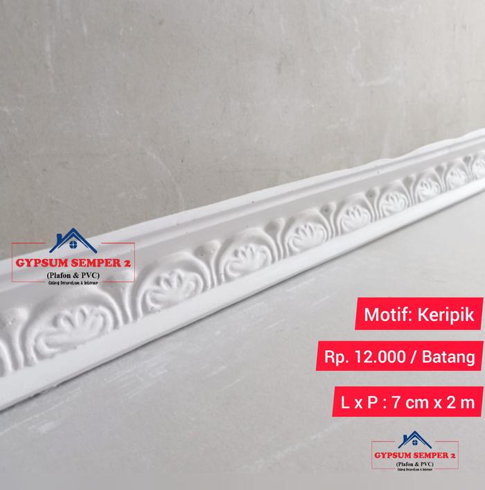 Jual List profil gypsum motif keripik 7 cm / List gypsum plafon murah ...