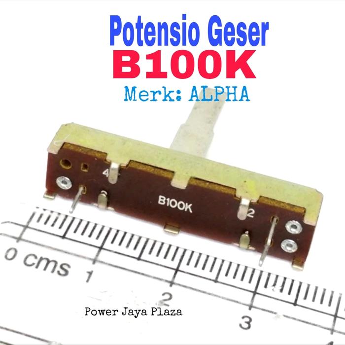 Jual Potensio Geser B100K mono ori merk ALPHA Potentiometer ...
