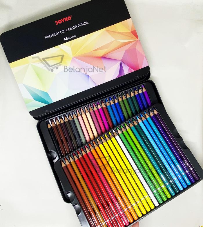 Jual Pensil Warna Premium | Premium Oil Color Pencil Joyko CP-TC126-48 ...