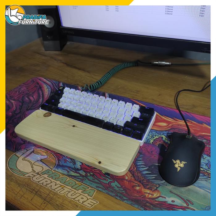 Jual Wrist rest keyboard kayu solid - size 60% - mini keyboard wrist ...