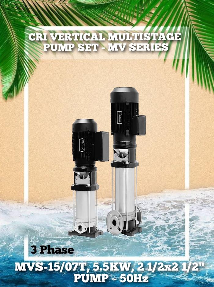 Jual Pompa CRI Vertical Multistage Pump Set Type MVS-15/07T 3 Phase ...