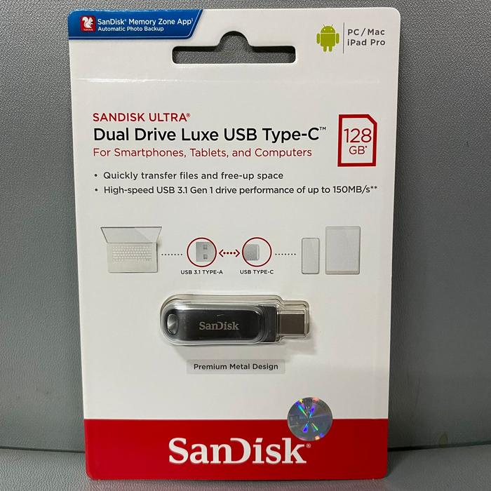 Jual Flashdisk Sandisk Ultra Dual Drive Luxe USB Type-C TypeC USB3.0 - 128 gb - Jakarta Pusat ...