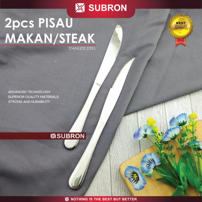 Jual Subron Pisau Steak Stainless Pisau Makan Selai Roti Oles Mentega ...