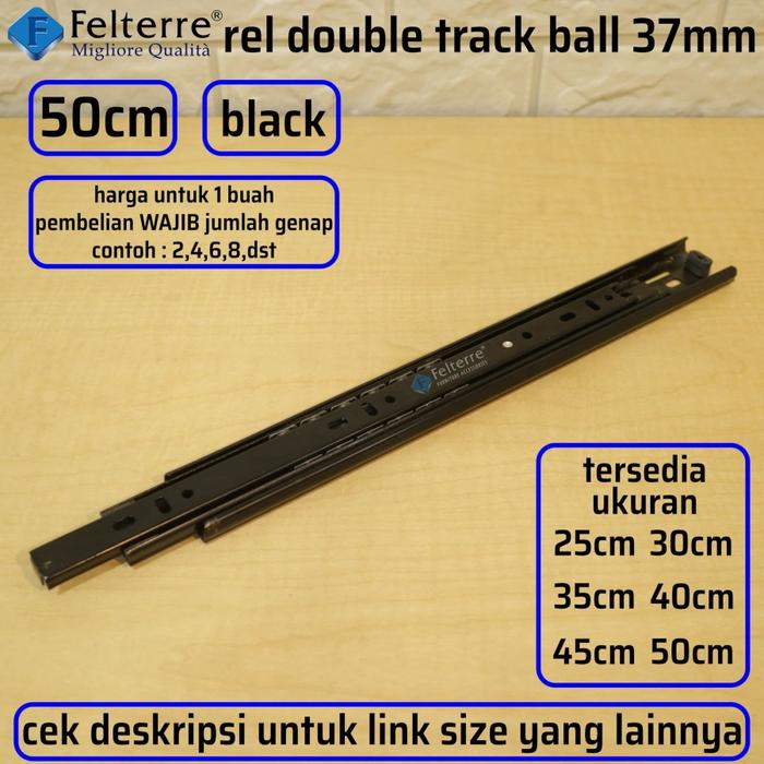 Jual REL LACI FULL EXTENTION 50cm FELTERRE|REL RELL DOUBLE TRACK ...