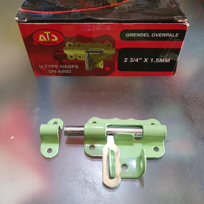 Jual Grendel Overval Hijau 2 3/4 inci Tebal ATS Grendel Kunci Gembok ...